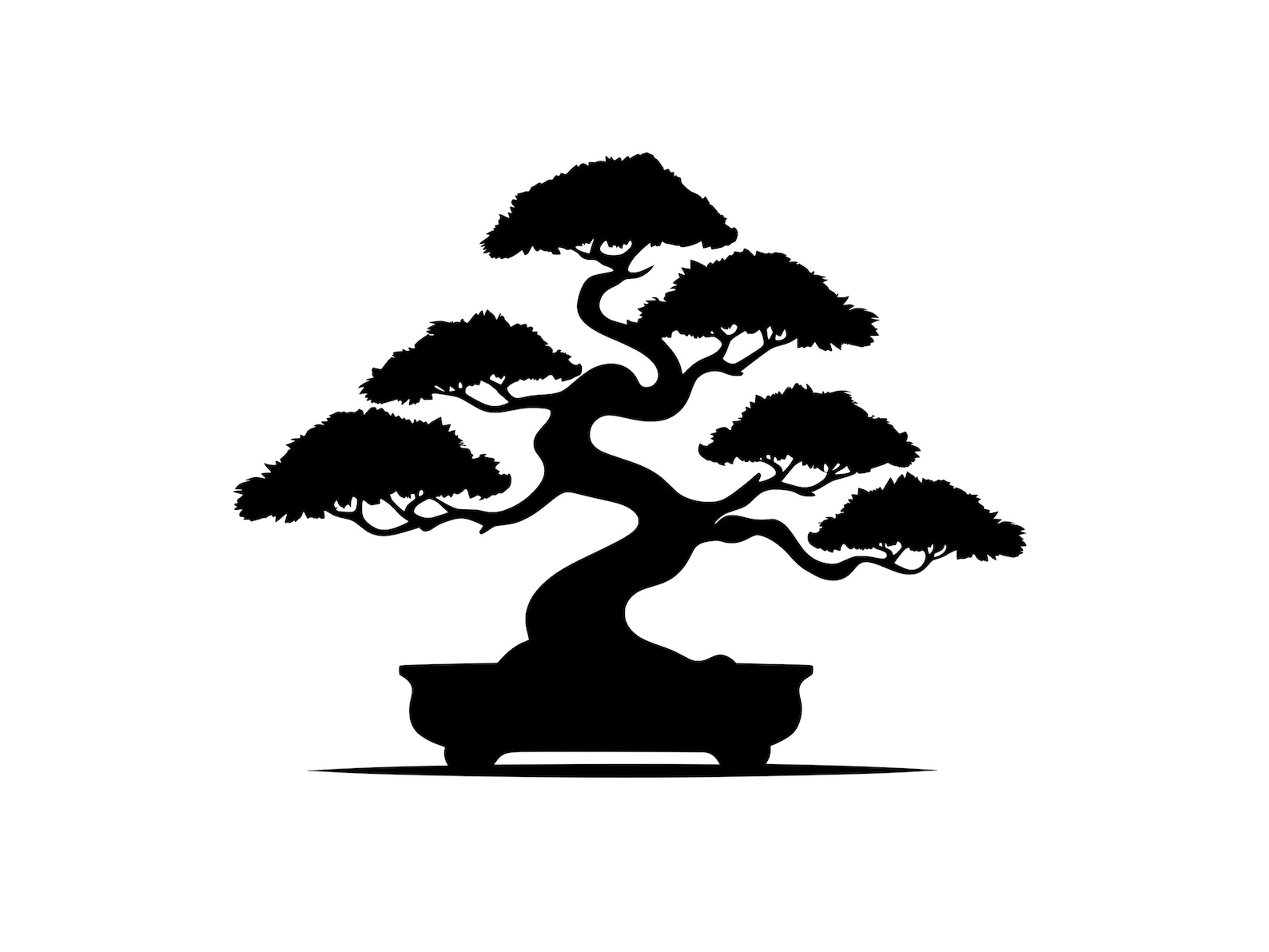 Bonsai Tree SVG Ornamental Dwarf Tree House Plant Silhouette - Etsy