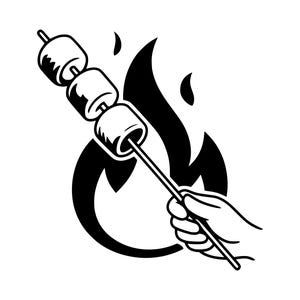 Roasting Marshmallows SVG - Campfire Marshmallow Stick Smores Printable ...