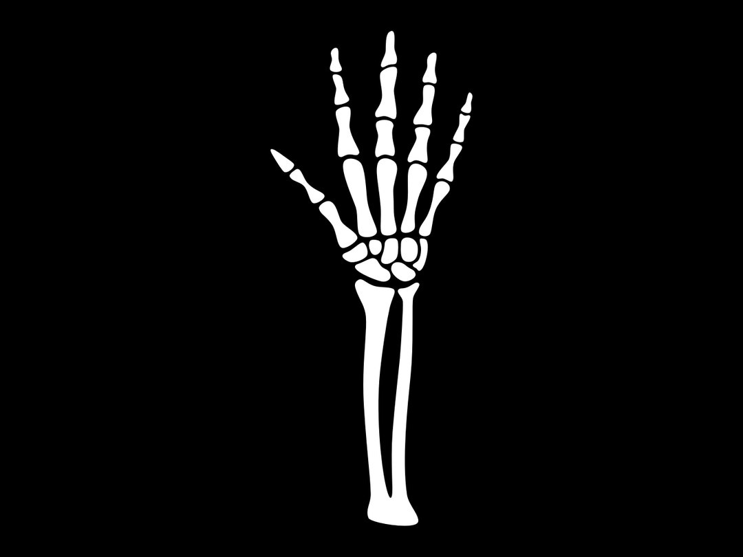 Skeleton Hand Wave SVG, Skeleton Hand Silhouette, Waving Hand Clipart ...