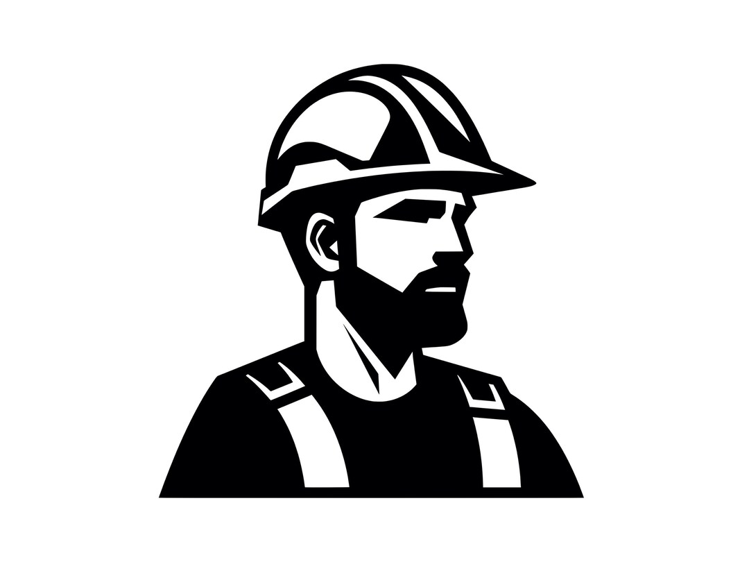 Blue Collar Worker SVG - Construction Miner Lineman Silhouette Clipart ...