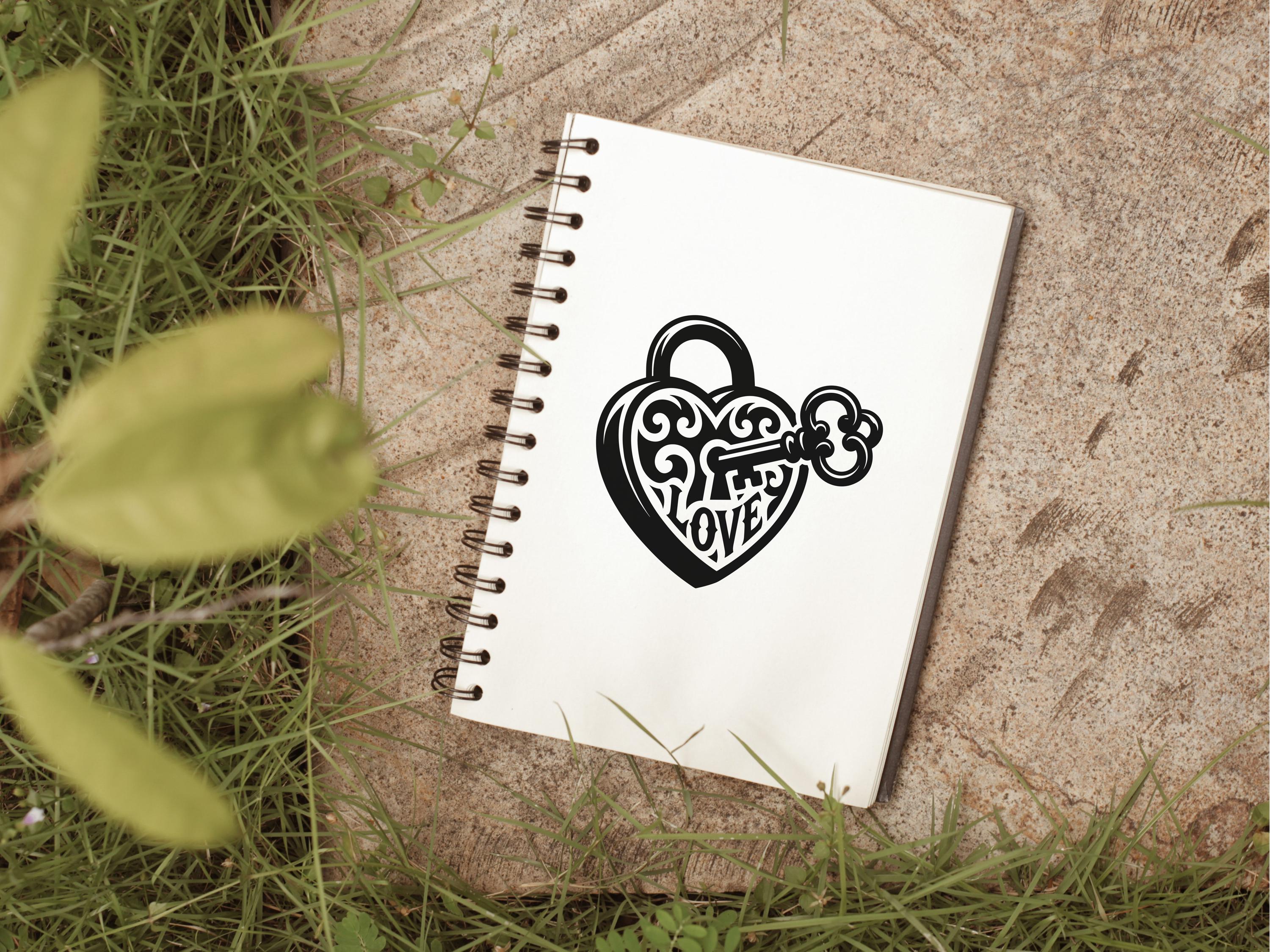 Love Lock SVG - Valentines Day Romantic Key Heart Shape Wedding Gift ...