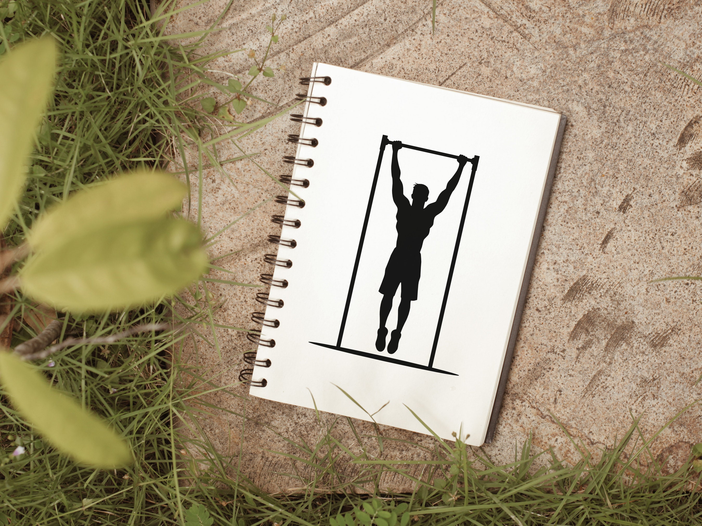 Pullups SVG - Bodyweight Calisthenics Workout Exercise Silhouette Clip ...