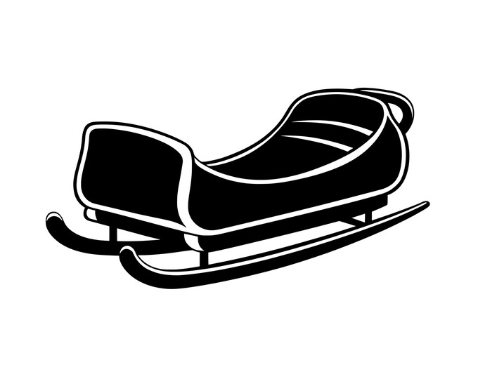 Runner Sled SVG: Hand Drawn Winter Sleigh Clipart (digital Download ...