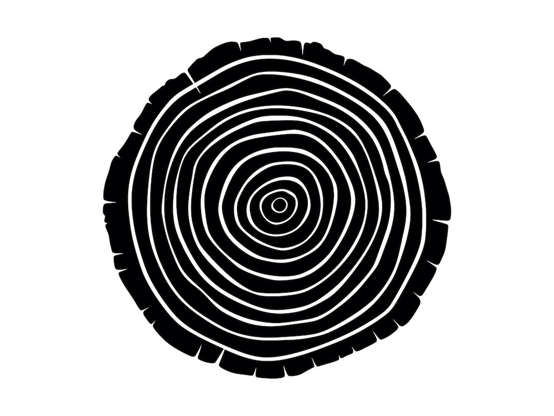 Tree Rings SVG - Tree Stump Forest Logging Wood Circle Printable Clip ...