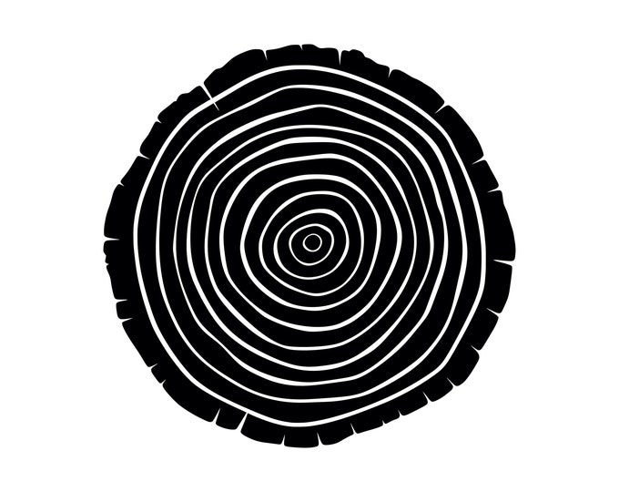 Tree Rings Silhouette Svg, Tree Ring Svg, Tree Cutting, Nature, Forest ...