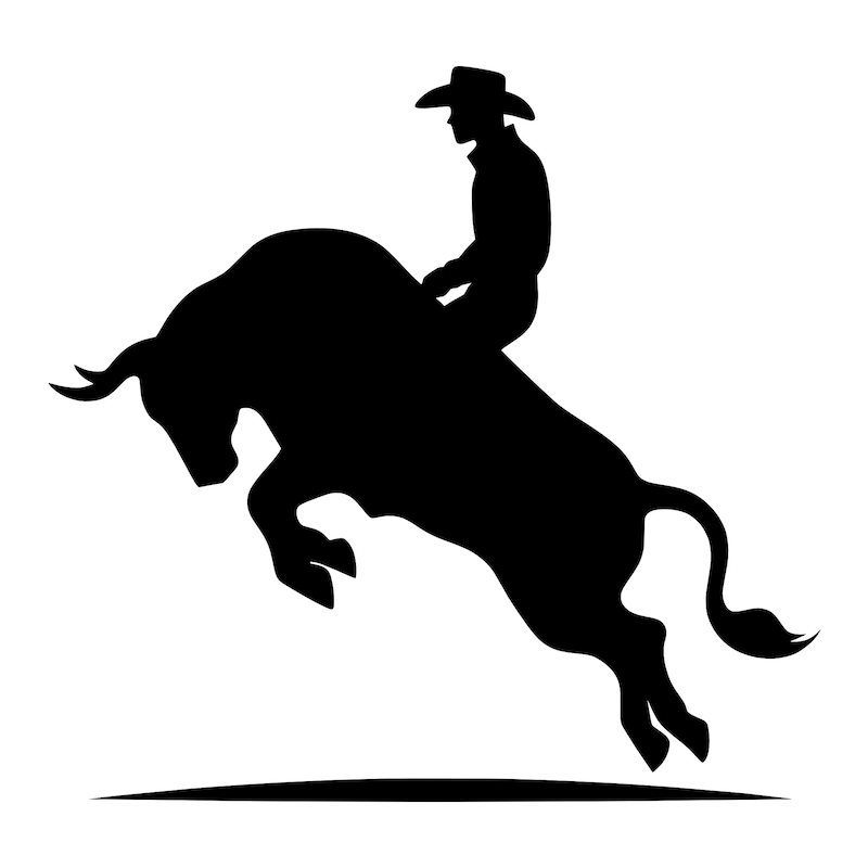 Bucking Bull Clip Art - Etsy