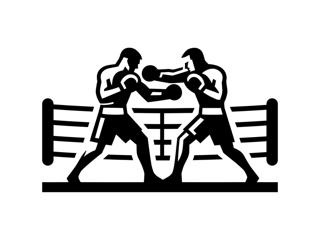 Boxers SVG - Boxing Ring Match Kick Boxer Fighters Silhouette Clip Art ...