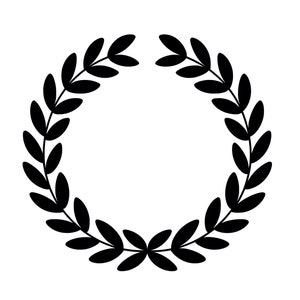 Lorbeerkranz SVG - Blumenkranz Rahmen Silhouette Clipart geschnitten ...