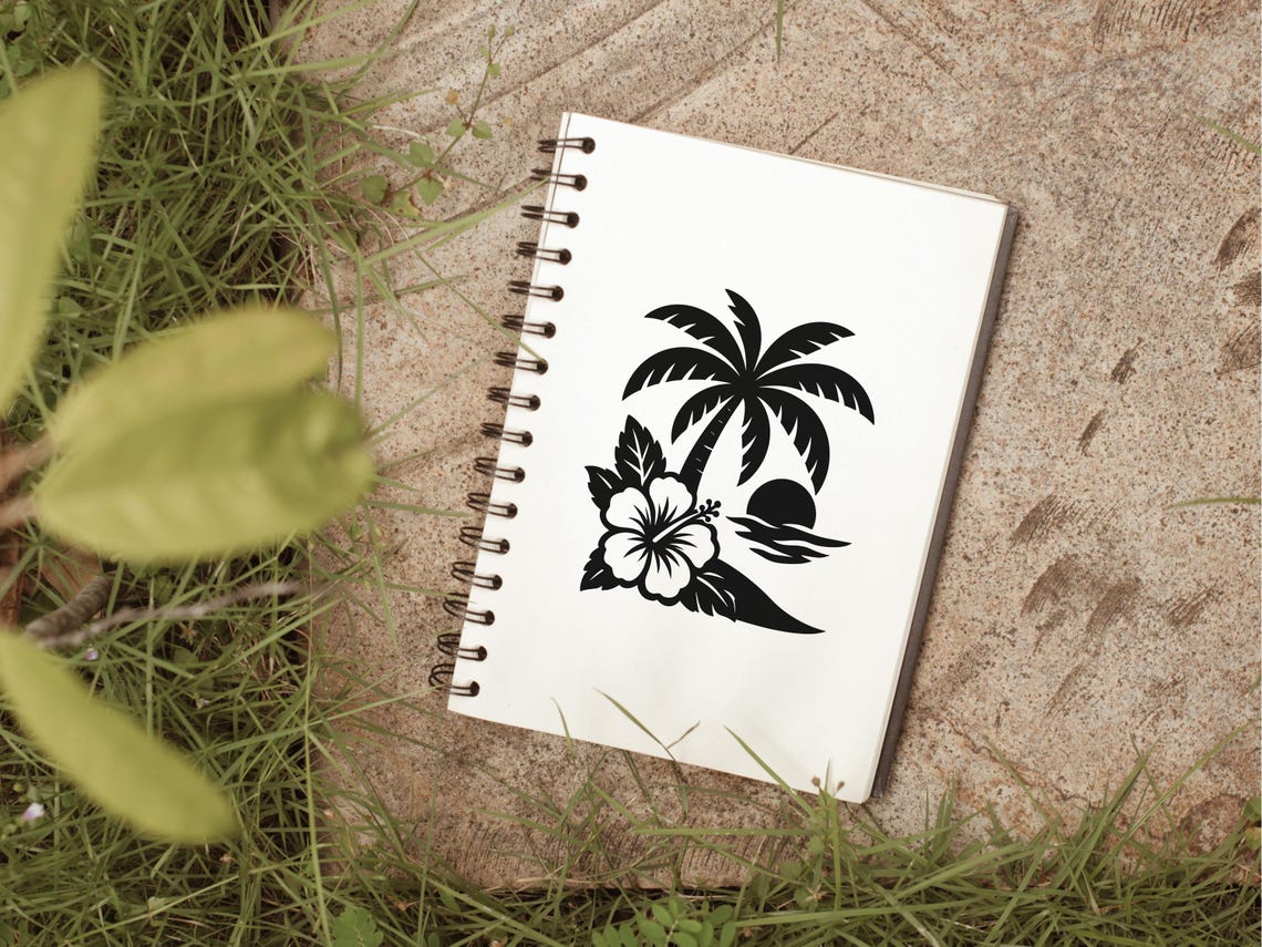 Tropical Sunset SVG - Beach Vacation Island Vibes Summer Paradise Palm ...