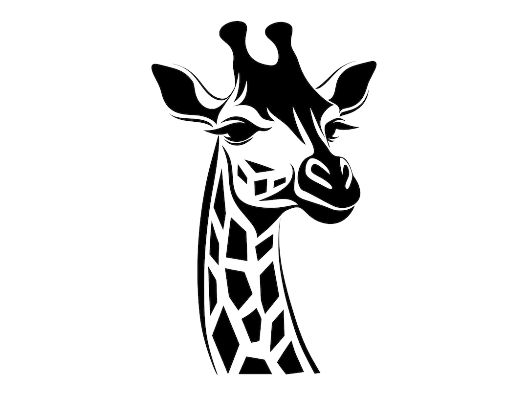 Giraffe SVG - African Safari Animal Giraffe Face Printable Clip Art Cut ...