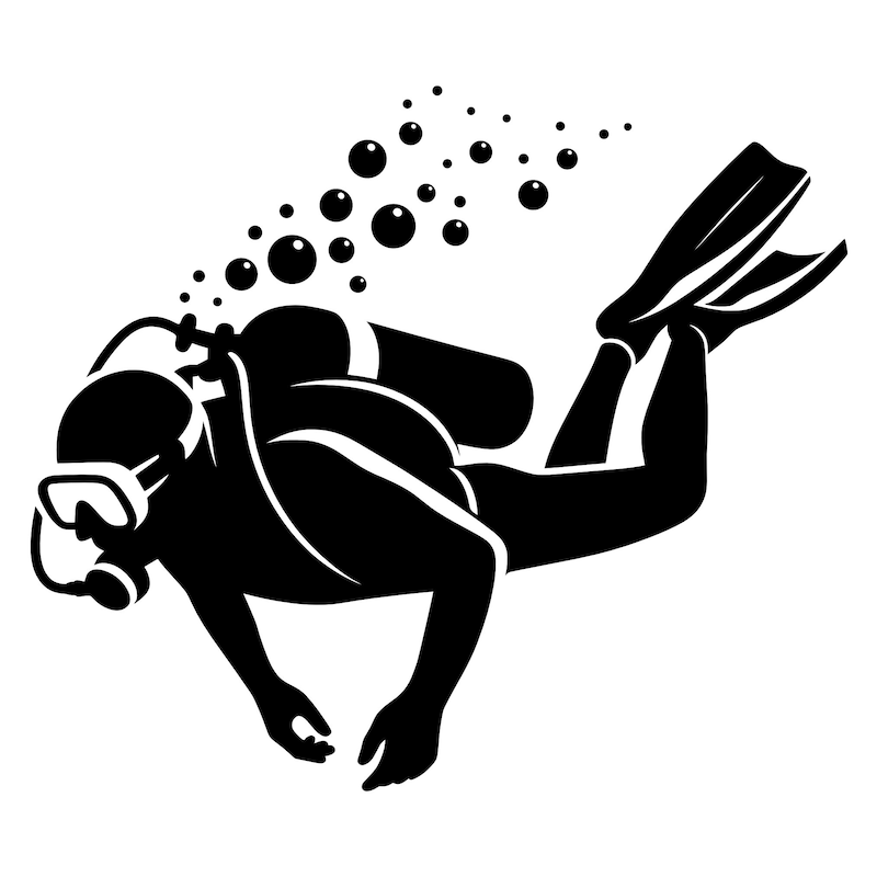 Scuba Diver Decals - Etsy