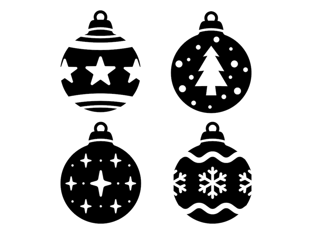 Christmas Ornaments SVG, Christmas Tree Balls Clip Art, Christmas ...