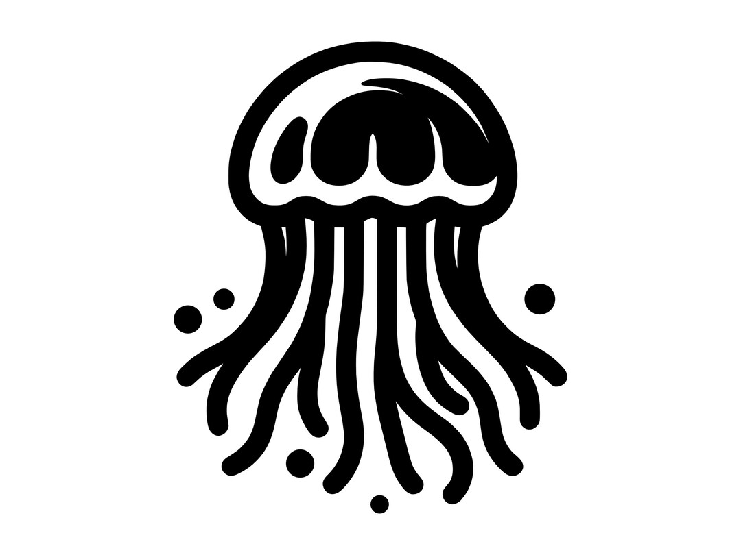 Jelly Fish SVG - Ocean Sea Creature Aquatic Marine Life Silhouette Clip ...