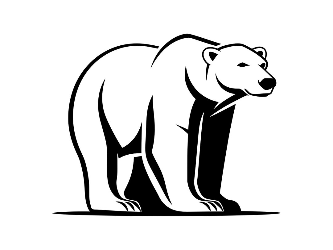 Polar Bear SVG - Arctic Animal Snow Winter Wildlife Bear Silhouette ...