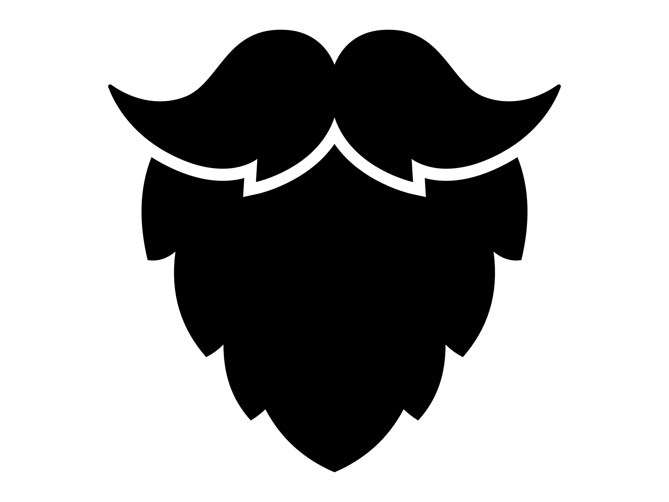 Beard SVG, Beard Silhouette, Beard Moustache Clipart, Beard Cut File ...