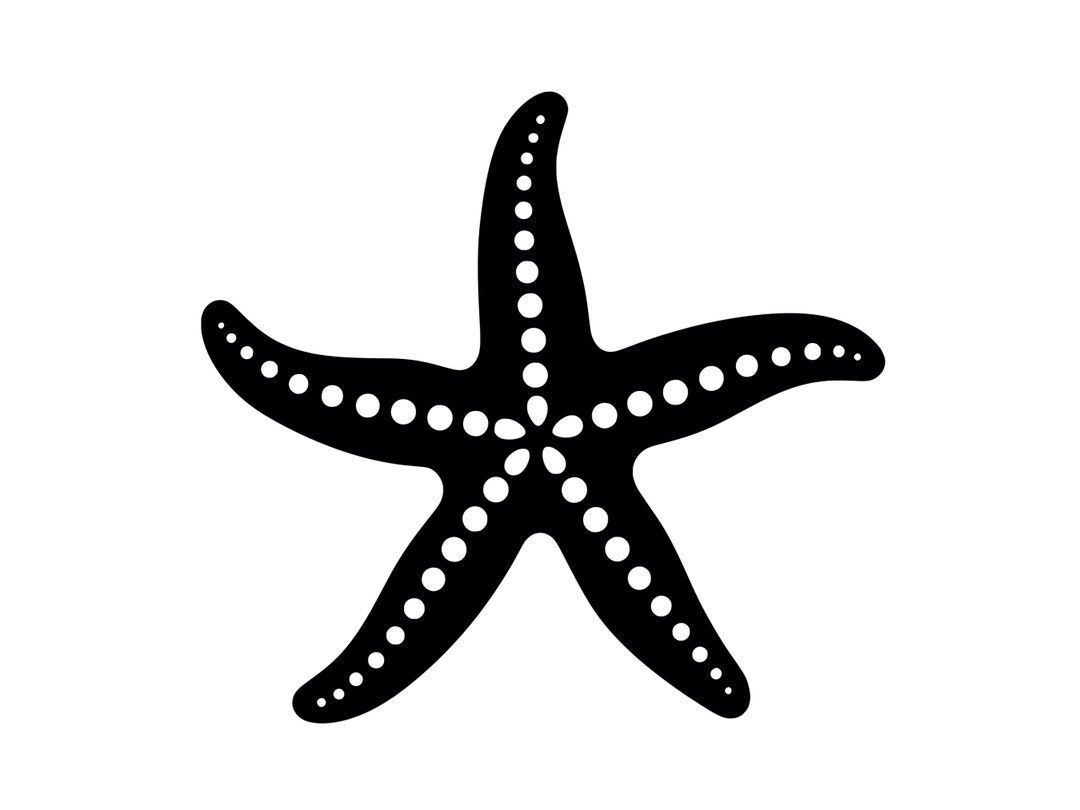 Starfish SVG - Sea Star Marine Animal Silhouette Clipart Cut File ...