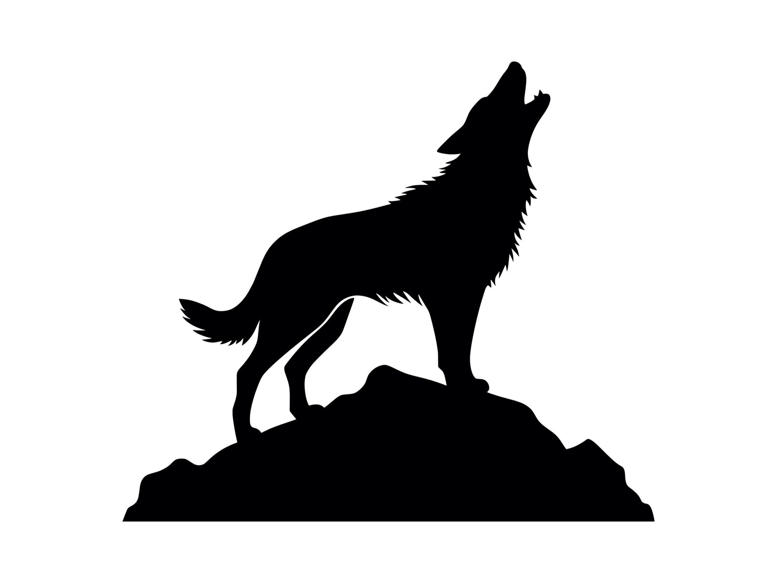 Howling Wolf SVG Wolves Predator Animal Wolf Howl Silhouette - Etsy Canada