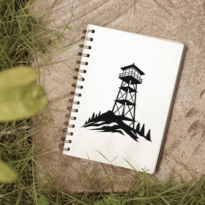 Fire Lookout Tower SVG - Forest Fire Watchtower Station Silhouette Clip ...