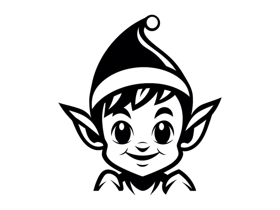 Christmas Elf SVG - Elf Boy Santa's Helper Kids Elf Silhouette Clip Art ...