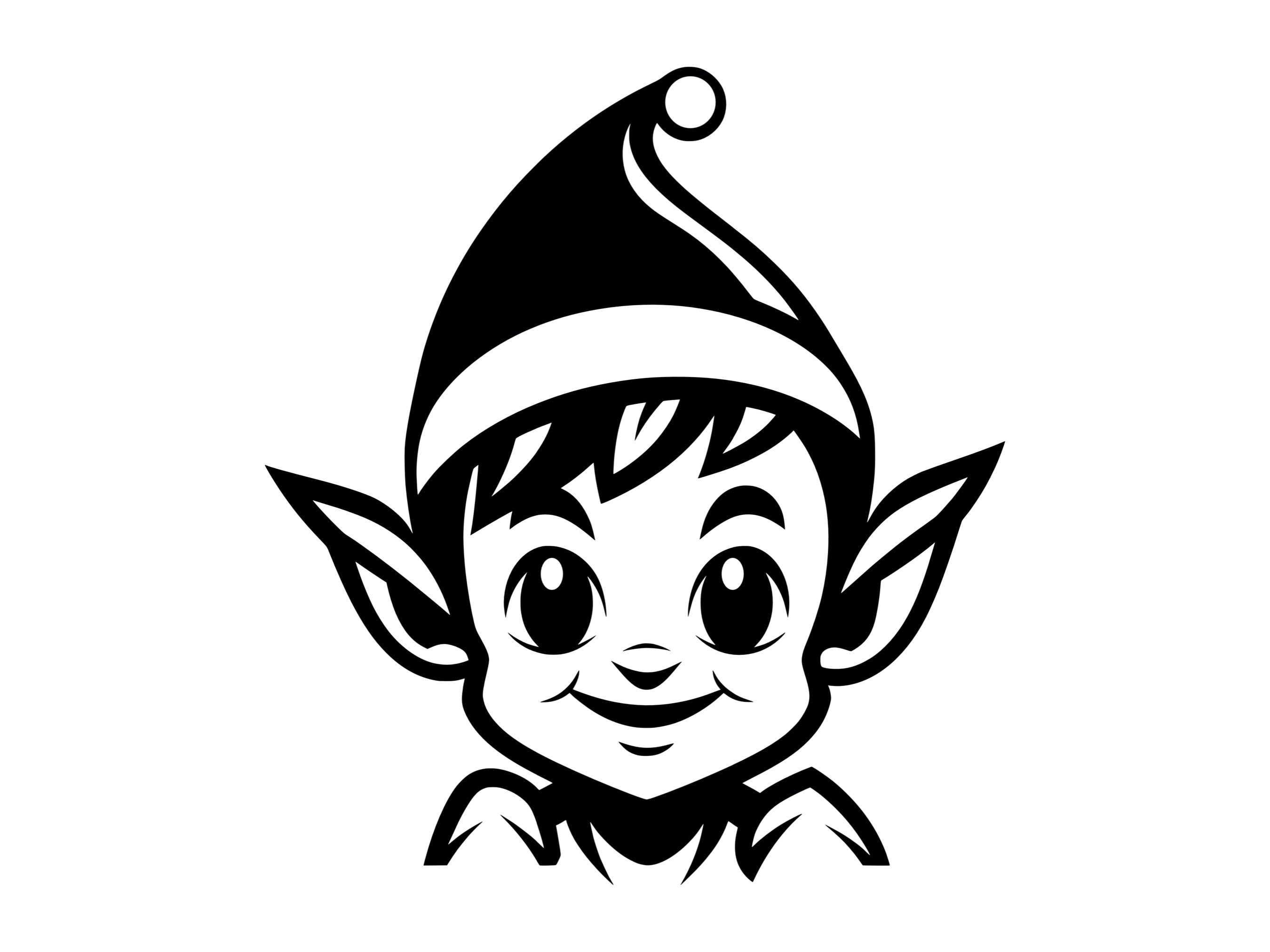 Christmas Elf SVG - Elf Boy Santa's Helper Kids Elf Silhouette Clip Art ...