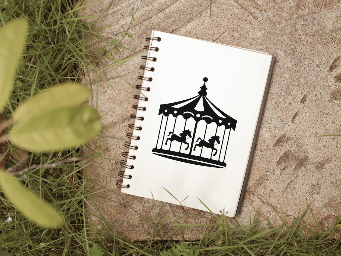 Merry Go Round SVG - Carousel Fairground State Fair Ride Silhouette ...