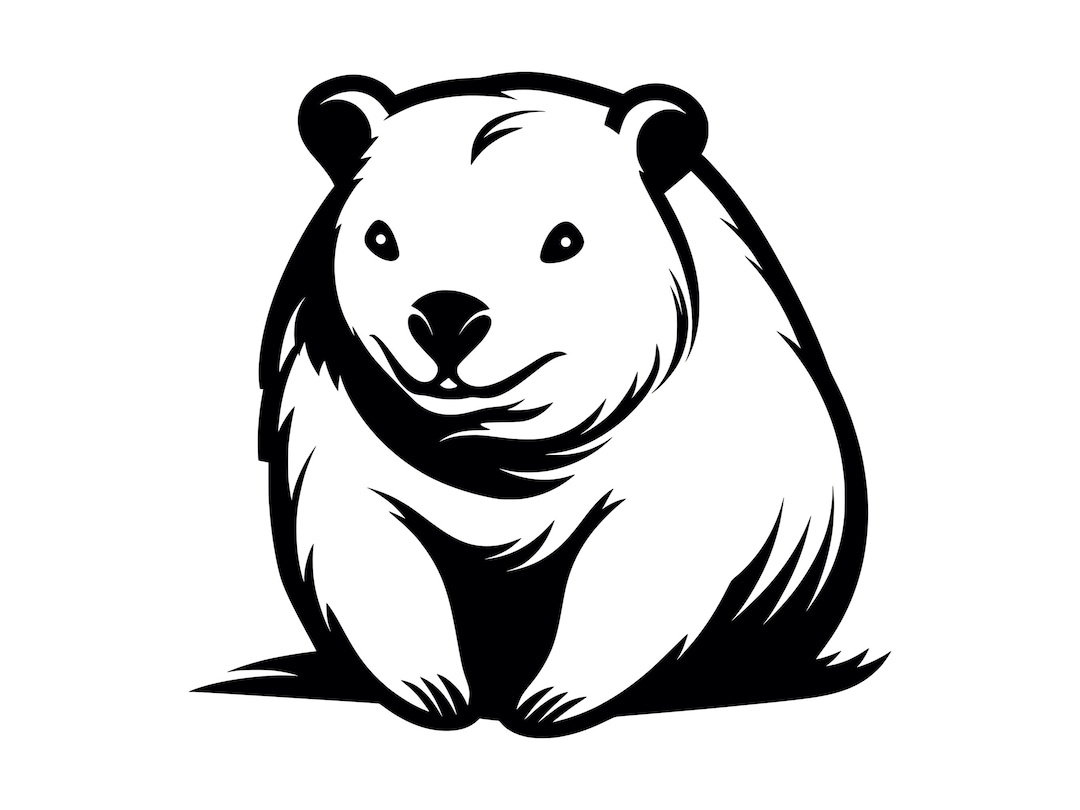 Wombat SVG - Australian Animals Marsupial Wombat Silhouette Clip Art ...