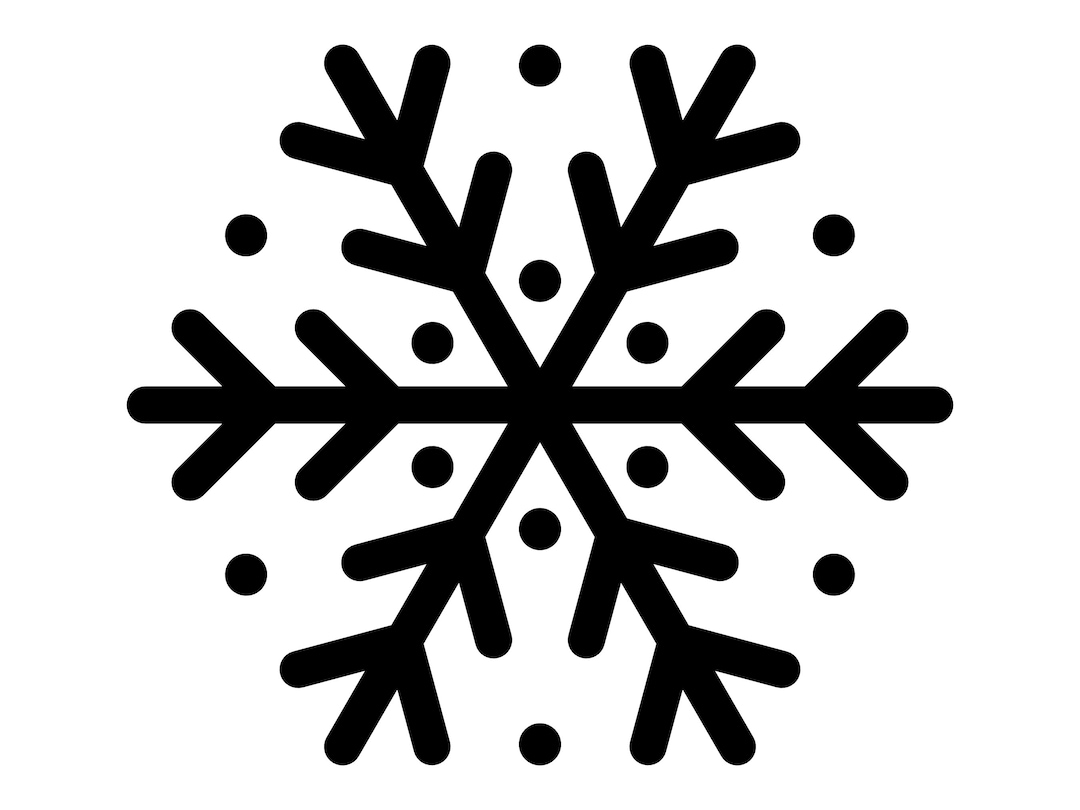Snowflake Winter Christmas Elements Snowflake Silhouette - Instant ...