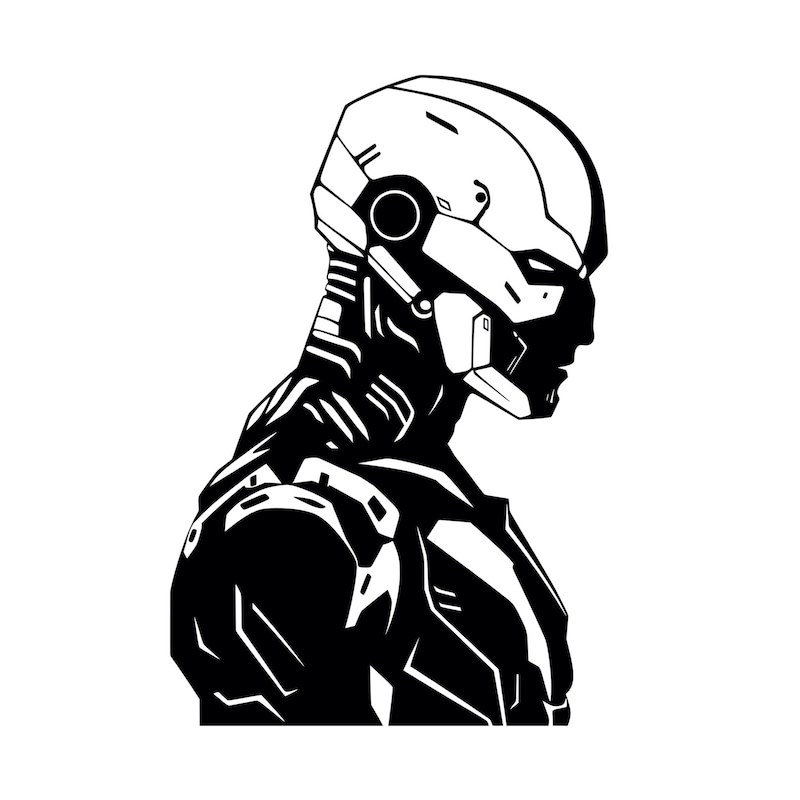 Cyborg Man Svg - Etsy