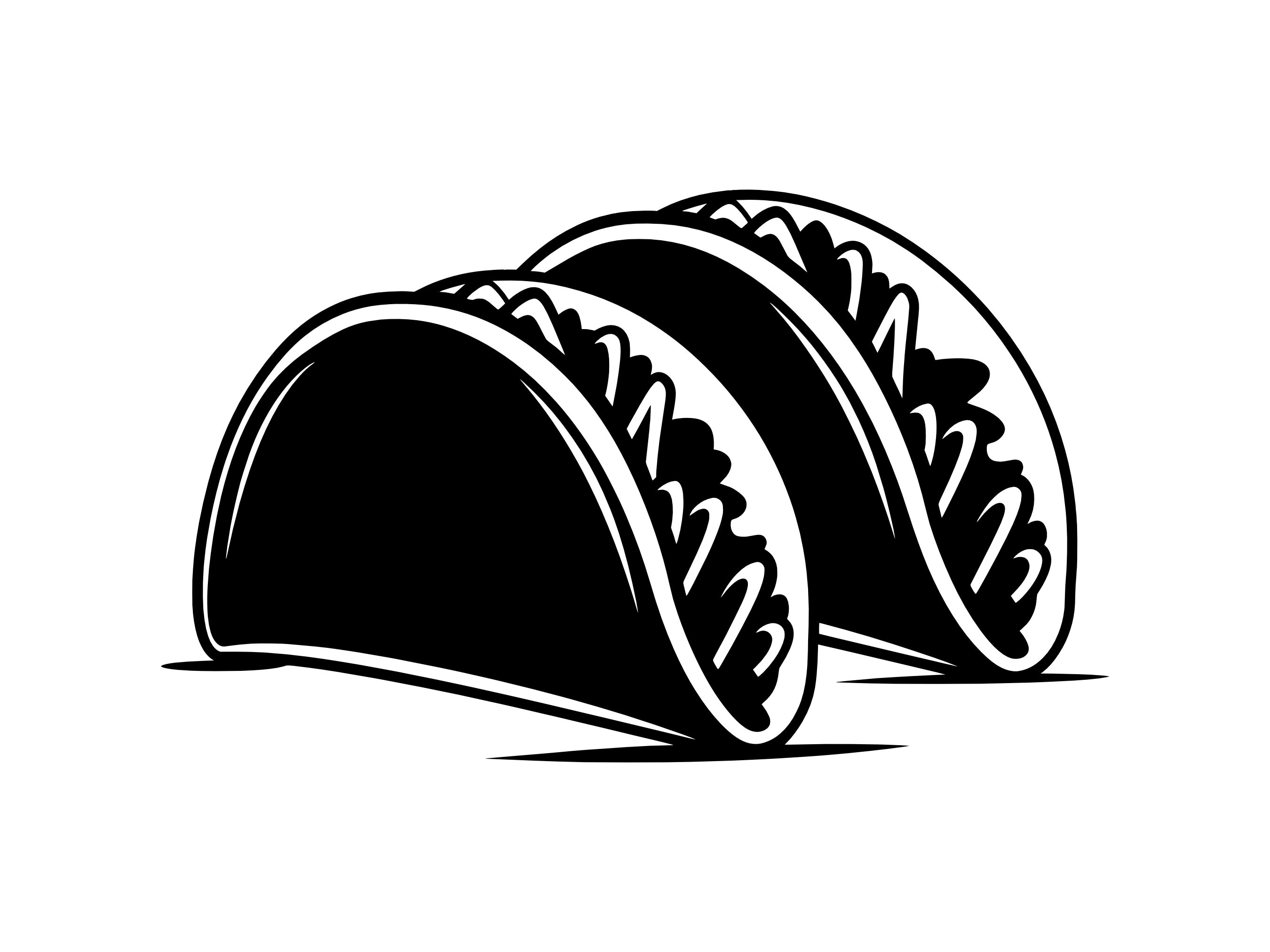Soft Taco Clipart Black And White