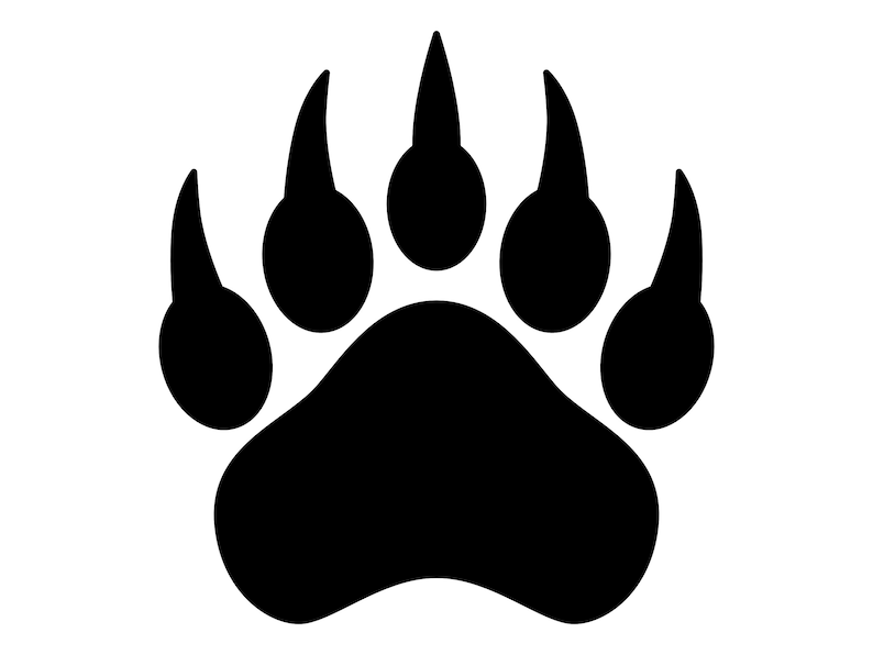 Bear Claw SVG Bear Paw Silhouette Bear Claw Clipart Bear - Etsy