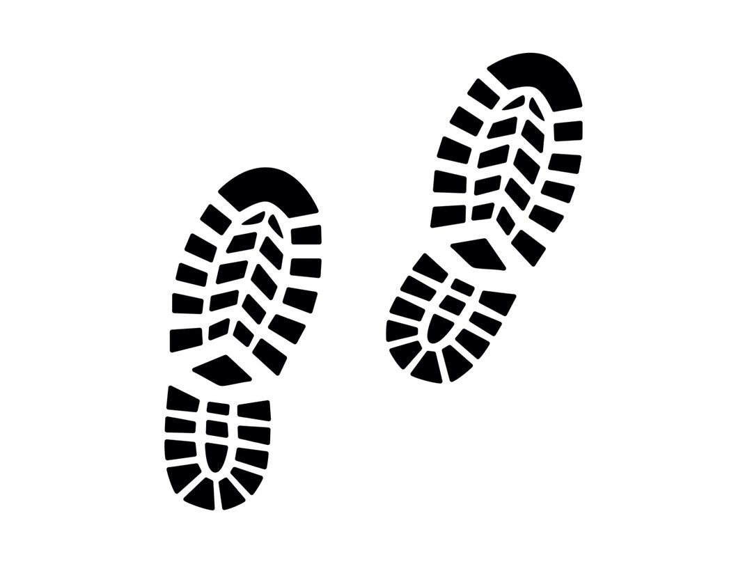 Shoe Prints SVG - Hiking Boot Sole Walking Foot Prints Printable ...