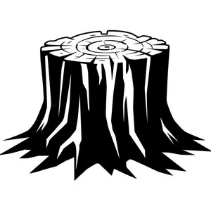 Tree Stump SVG - Tree Rings Forest Logging Wood Stump Printable Clip Art Cut File, Instant ...