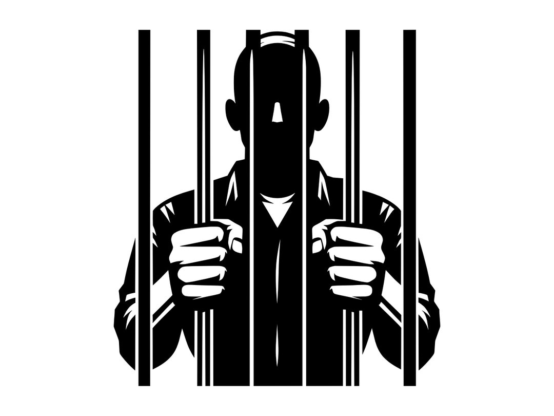 Prisoner SVG - Convict Prison Inmate Jail Criminal Silhouette Clip Art ...