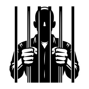 Prisoner SVG - Convict Prison Inmate Jail Criminal Silhouette Clip Art ...