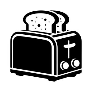 Toaster SVG - Kitchen Appliance Breakfast Toasted Bread Printable Clip ...