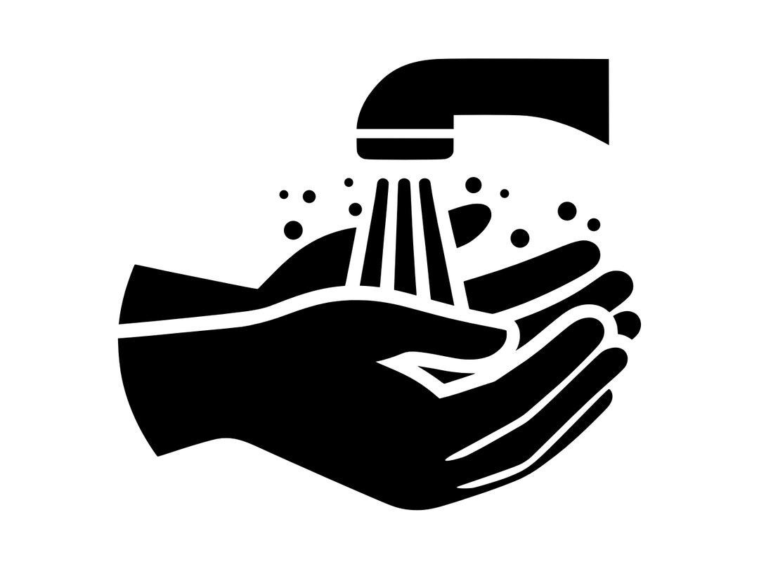 Washing Hands SVG - Hand Washing Hygiene Cleaning Hands Silhouette Clip ...