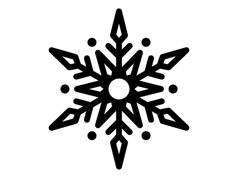 Copo de nieve SVG Copo de nieve Silueta Invierno Clip Art Navidad Copo ...