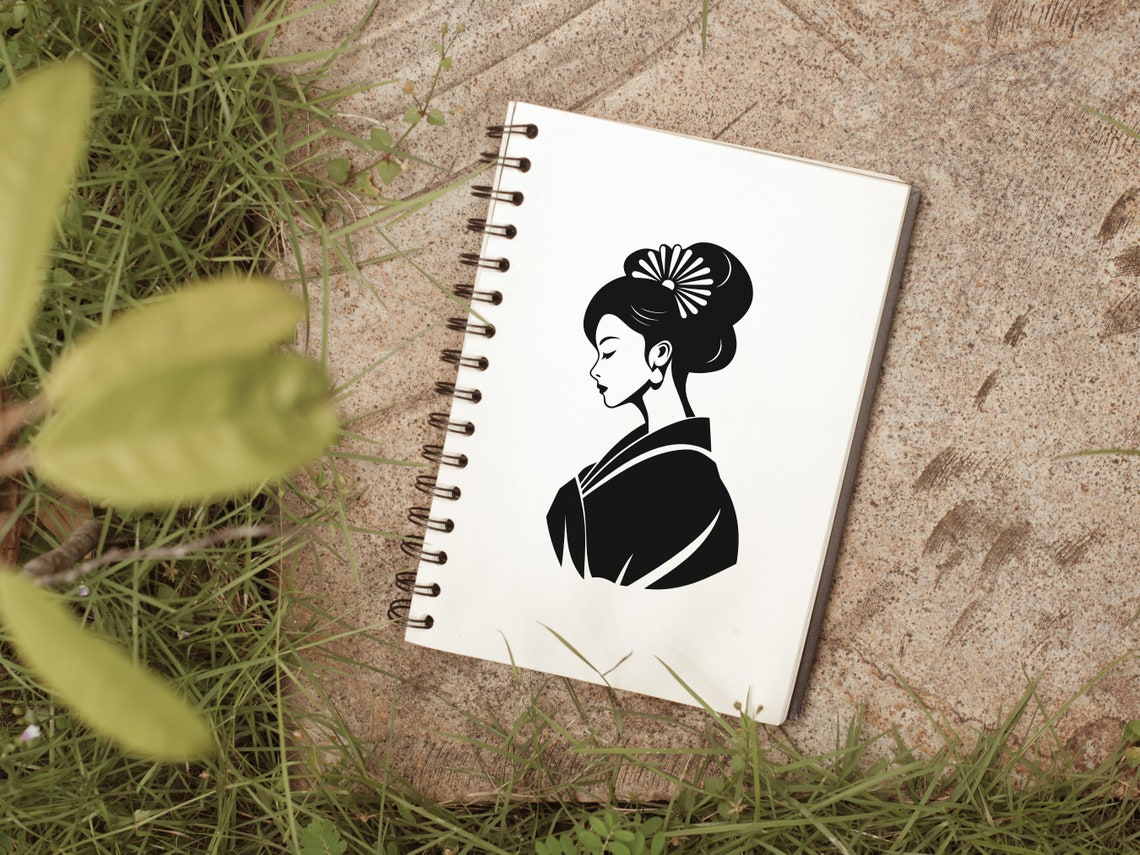 Traditional Asian Woman SVG - Chinese Japanese Woman Silhouette Clip ...