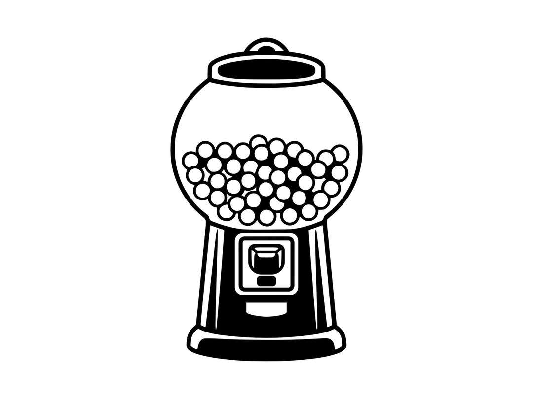 Gumball Machine SVG - Gumball Candy Dispenser Bubble Gum Printable Clip ...