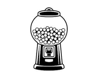 Gumball Machine Candy Dispenser Clip Art PNG and JPG - Etsy
