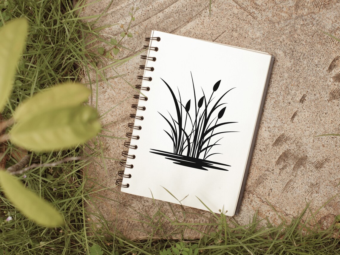 Reeds SVG - Aquatic Grass Floral Water Reed Marshland Plants Printable ...