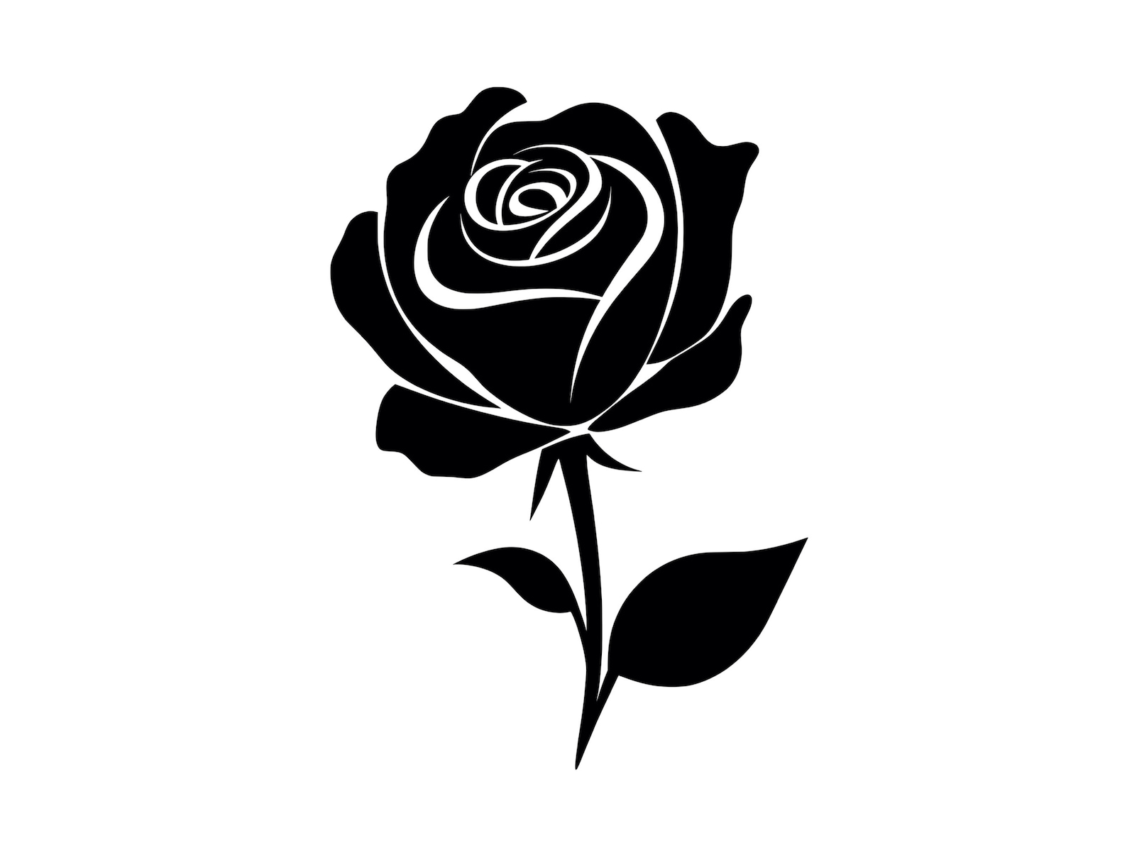 Rose SVG - Rosebud Flower Blossom Plants Nature Floral Silhouette Clip ...