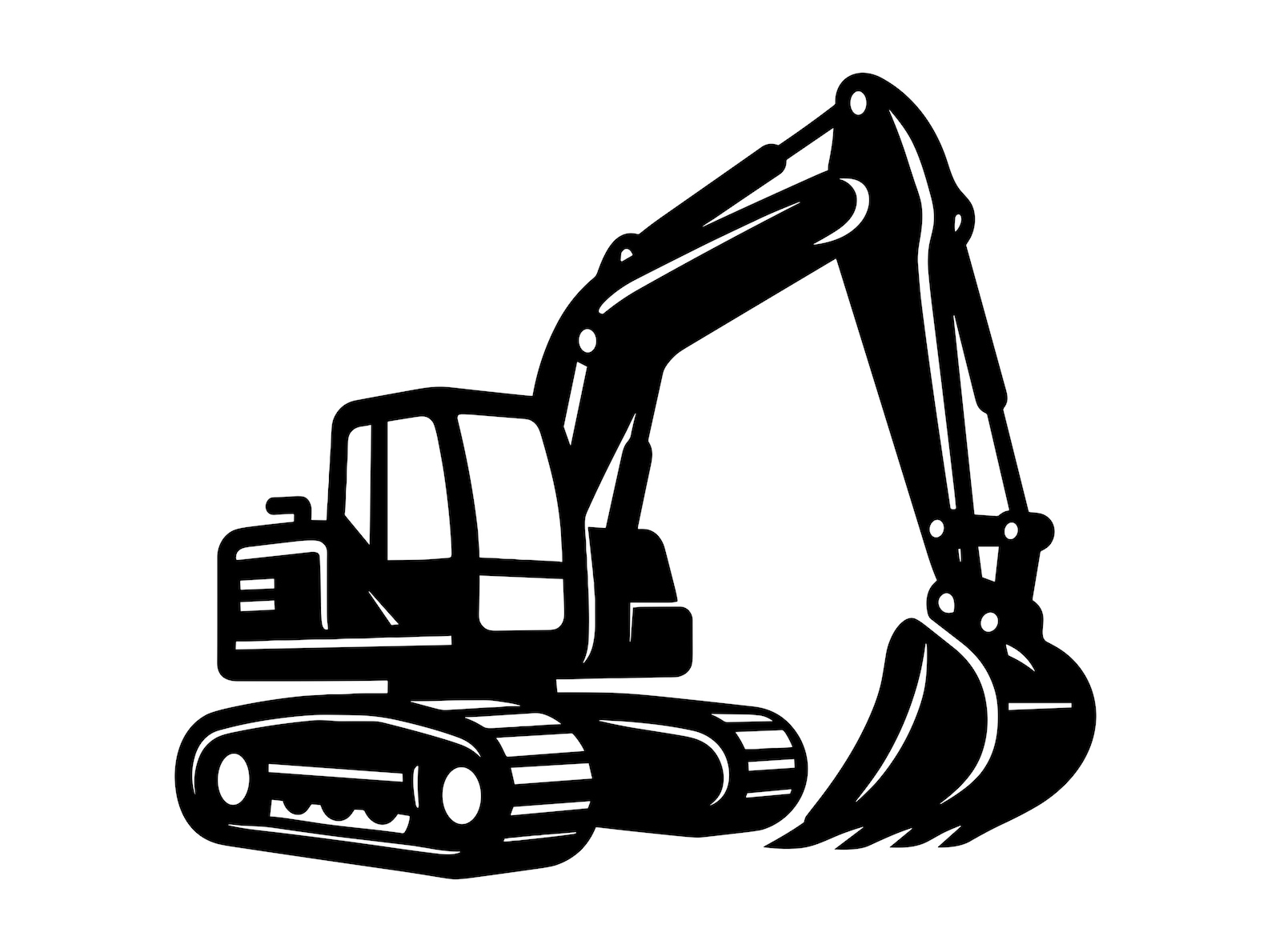 Excavator SVG - Construction Truck Heavy Equipment Digger Vehicle Kids ...