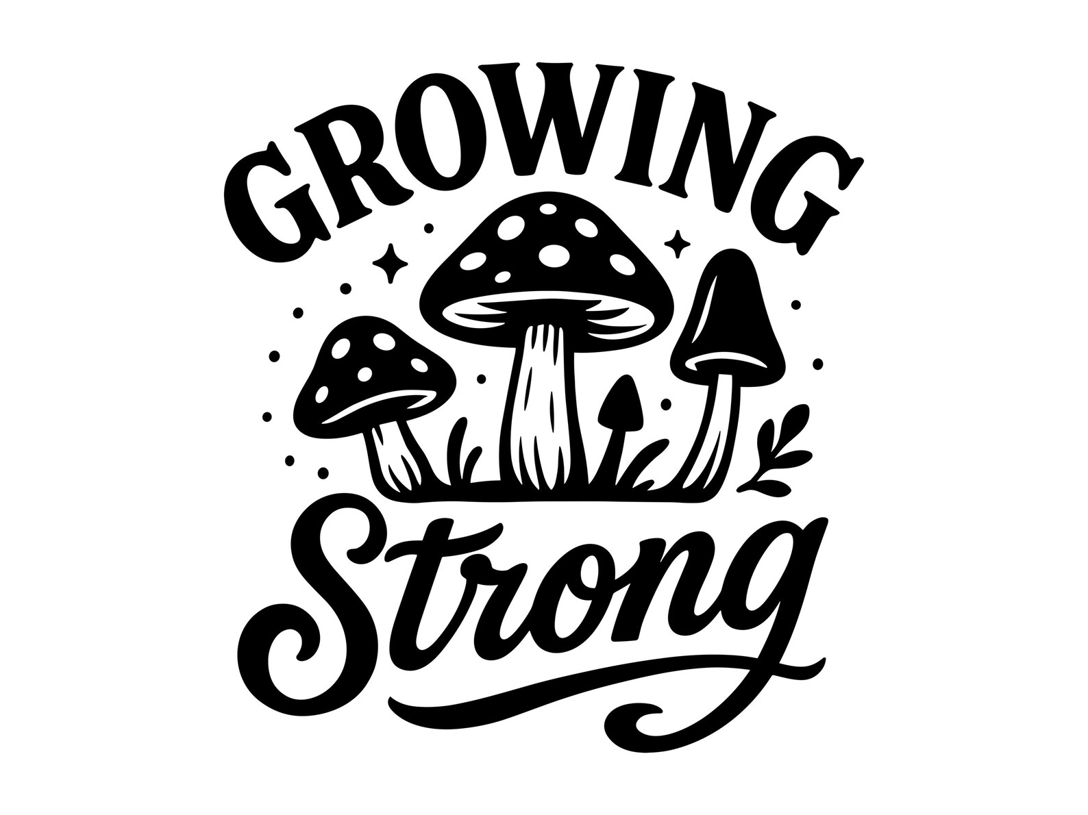 Growing Strong SVG - Inspirational Quote Positive Words Growth Mindset ...