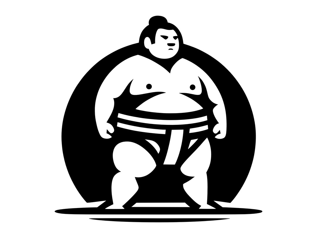 Sumo Wrestler SVG - Japanese Wrestling Sport Printable Clip Art Cut ...