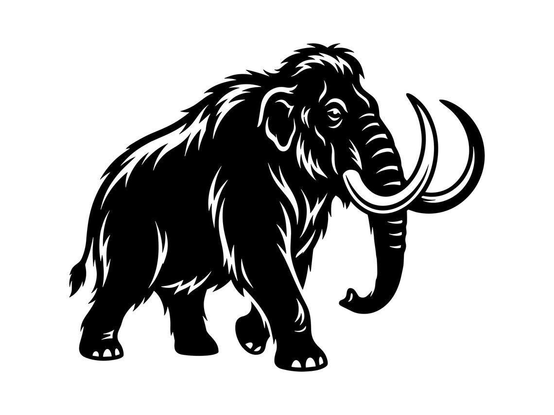 Woolly Mammoth SVG - Ice Age Animal Prehistoric Wildlife Extinct ...