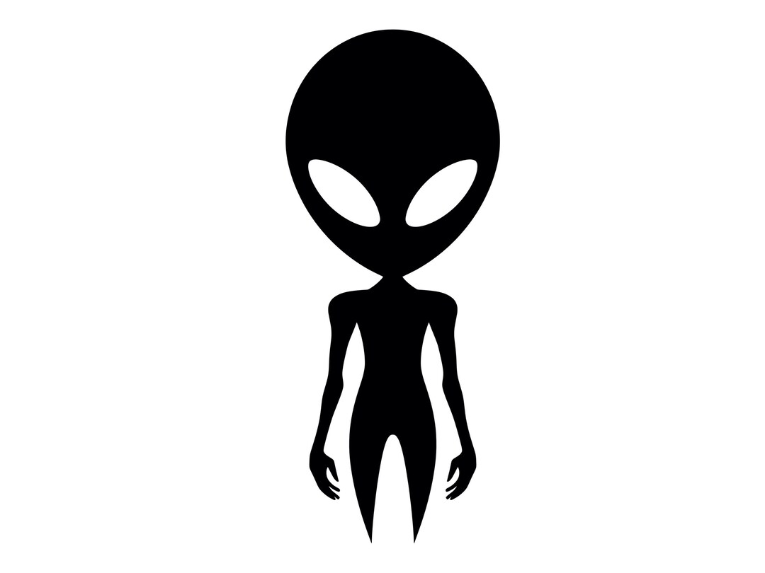 Alien SVG - Extra Terrestrial Printable Silhouette Clipart Cut File ...