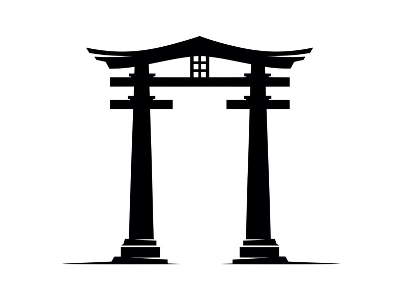 Torii Gate SVG - Traditional Japanese Shinto Shrine Gateway Printable ...