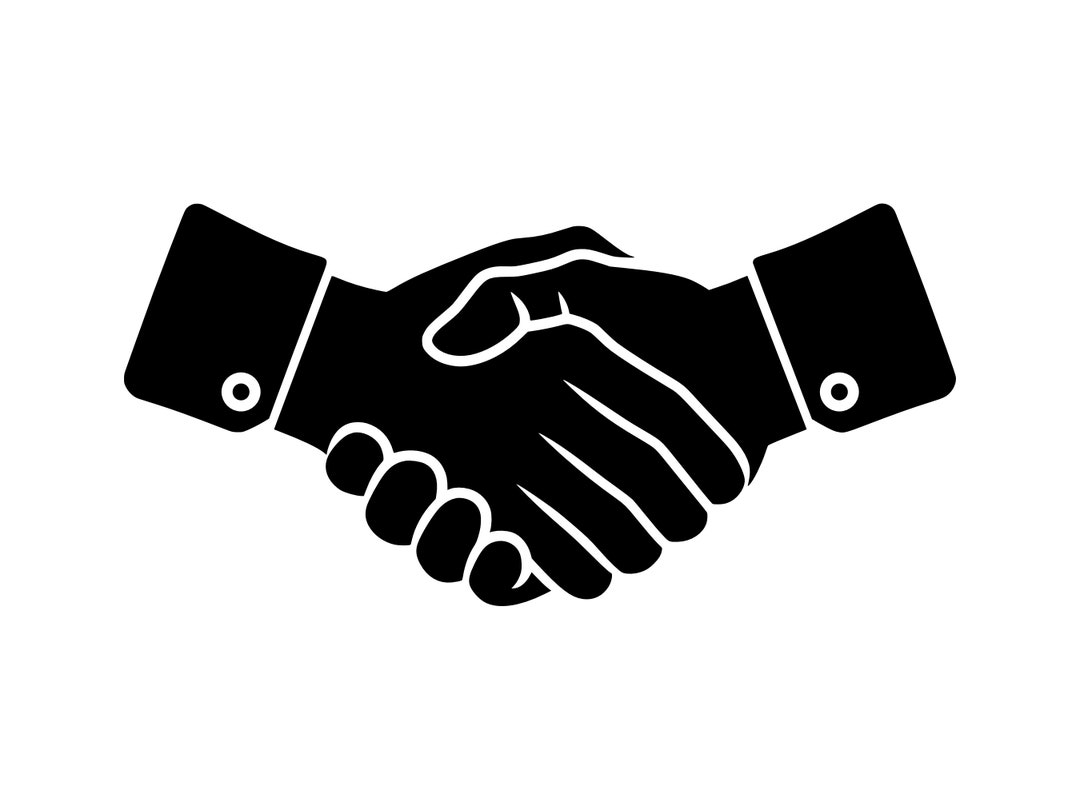 Handshake SVG - Greeting Business Partnership Cooperation Silhouette ...