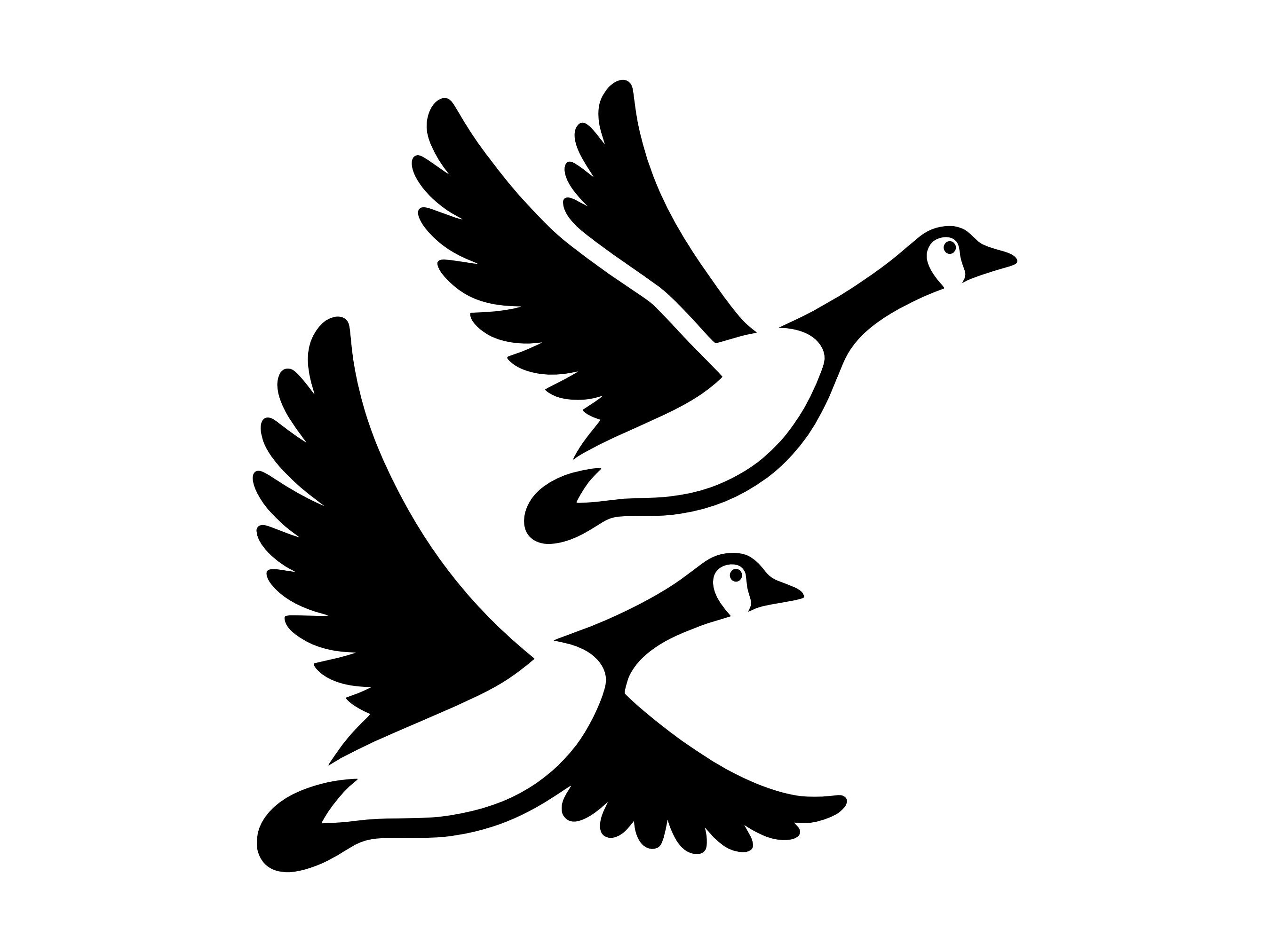 Flying Goose Clipart